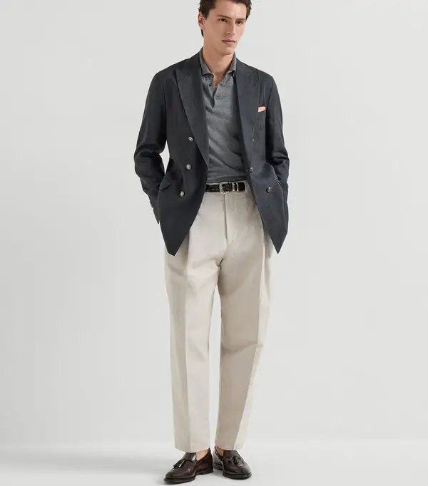 Brunello Cucinelli Cotton Polo Sweater - Grey