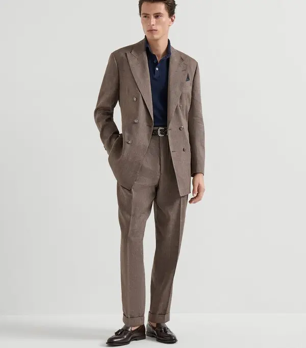 Brunello Cucinelli Cotton Rib-knit Polo Shirt