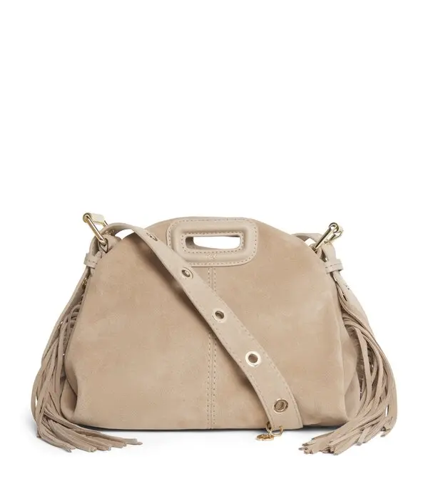 Maje Mini Suede Miss M Shoulder Bag - Brown