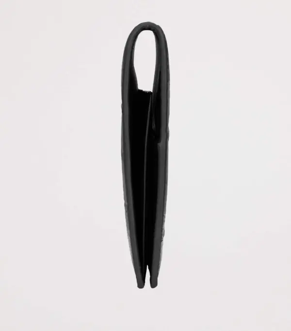 Saint Laurent Leather Monogram Passport Holder