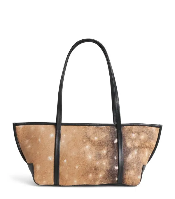 ST. AGNI Leather Bateau Tote Bag - Brown