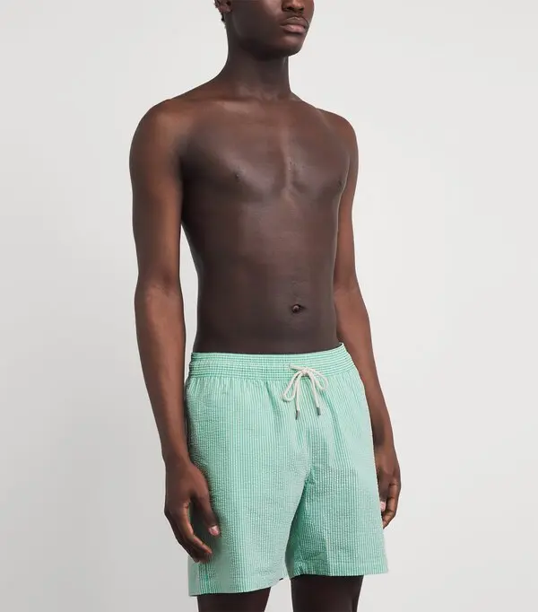 Polo Ralph Lauren Seersucker Traveller Swim Shorts - Green