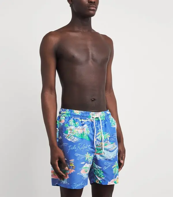 Polo Ralph Lauren Printed Traveller Swim Shorts - Blue