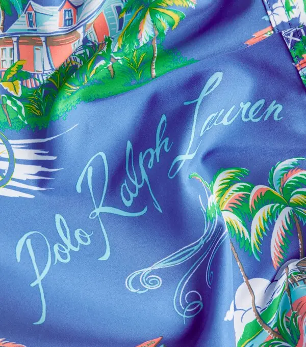 Polo Ralph Lauren Printed Traveller Swim Shorts - Blue