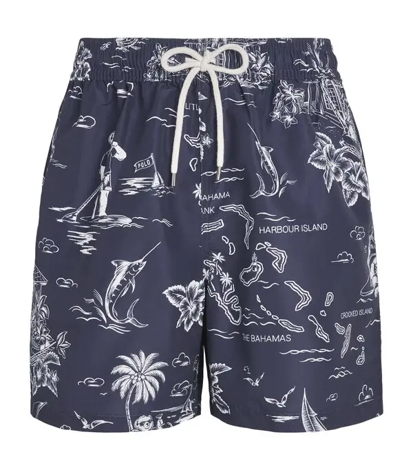Polo Ralph Lauren Printed Traveller Swim Shorts - Blue
