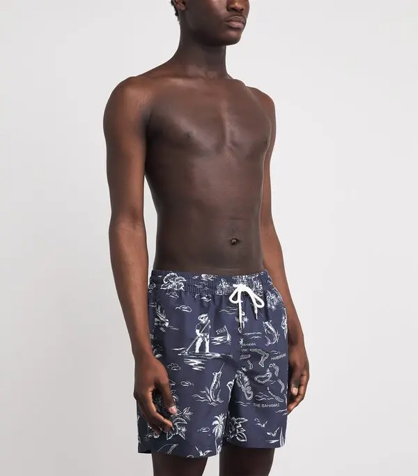 Polo Ralph Lauren Printed Traveller Swim Shorts - Blue