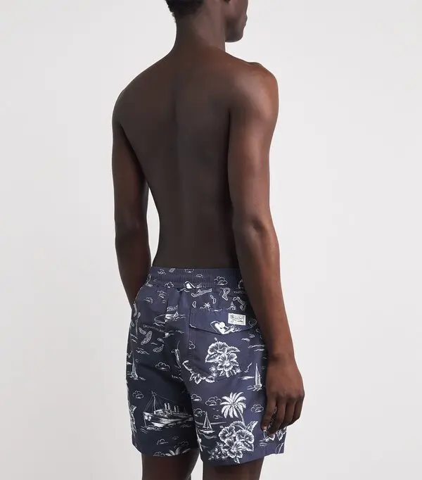 Polo Ralph Lauren Printed Traveller Swim Shorts - Blue