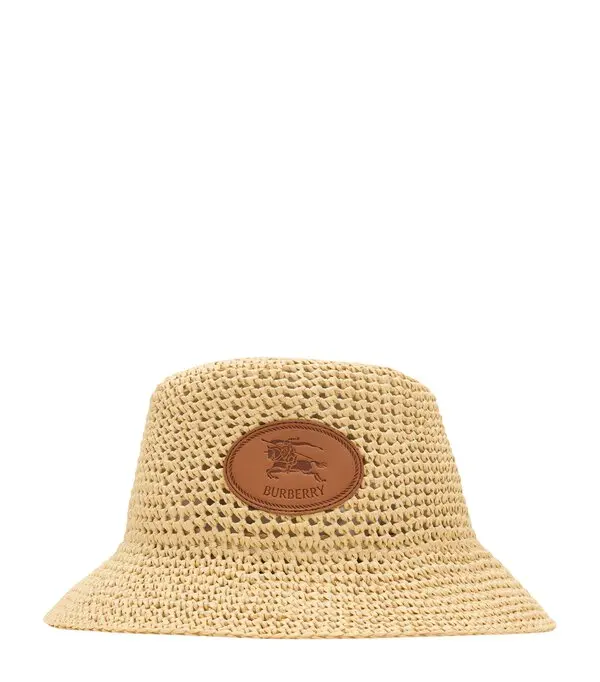 Burberry Raffia-effect Bucket Hat - Neutral