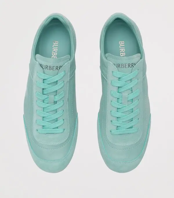 Burberry Leather Knight Runner Sneakers - Blue