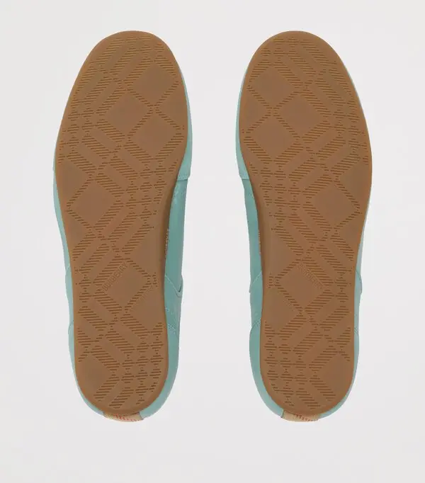 Burberry Leather Knight Runner Sneakers - Blue