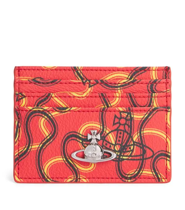 VIVIENNE WESTWOOD Wiggle Print Card Holder - Red