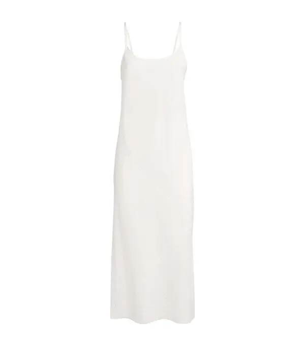 LAUREN MANOOGIAN Bias Slip Midi Dress - White