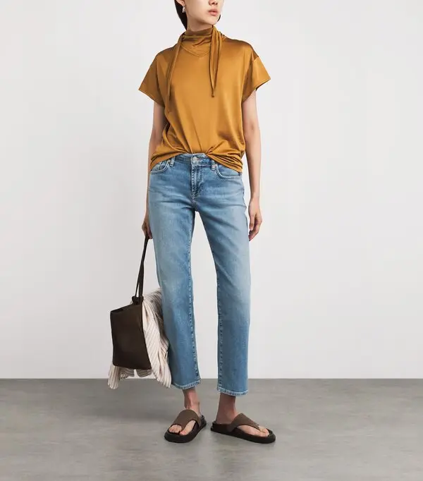 7 For All Mankind Calie Mid-rise Straight Jeans
