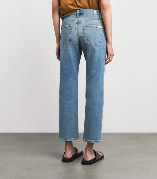 7 For All Mankind Calie Mid-rise Straight Jeans
