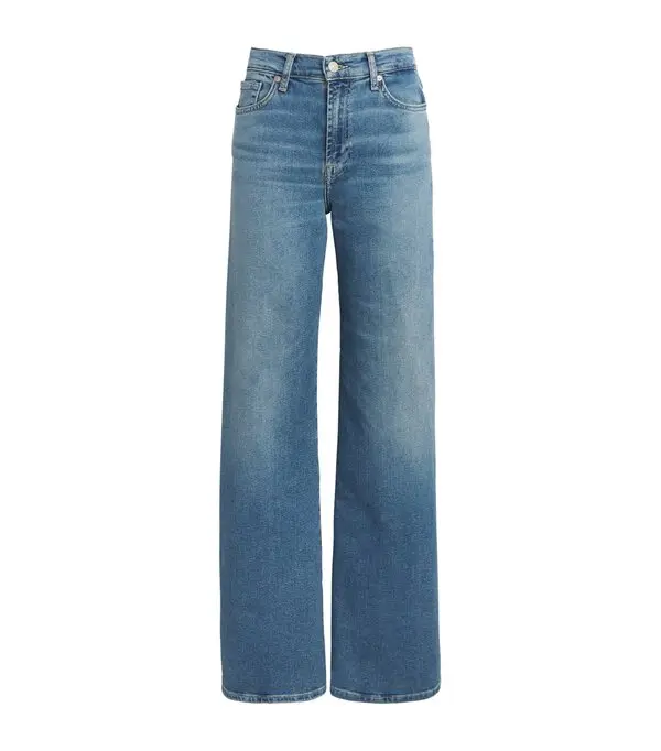 7 For All Mankind Lotta High-rise Wide-leg Jeans - Blue