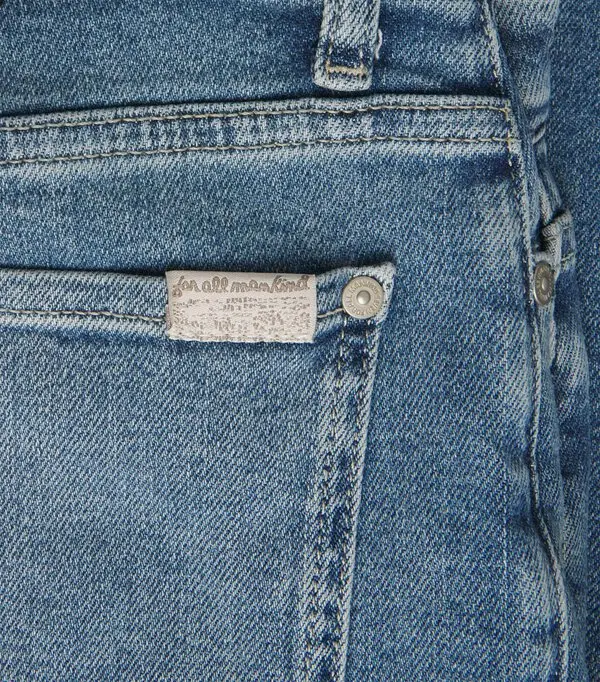 7 For All Mankind Lotta High-rise Wide-leg Jeans - Blue