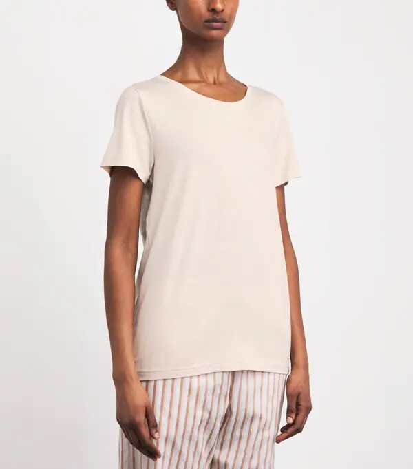 Derek Rose Micro Modal Lara Pyjama Top - Neutral