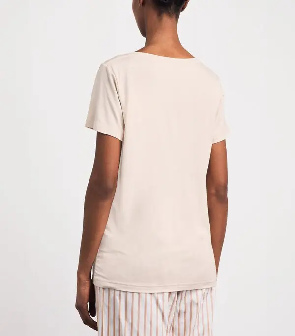 Derek Rose Micro Modal Lara Pyjama Top - Neutral