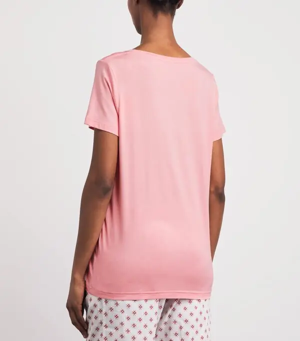 Derek Rose Micro Modal Lara Pyjama Top - Pink