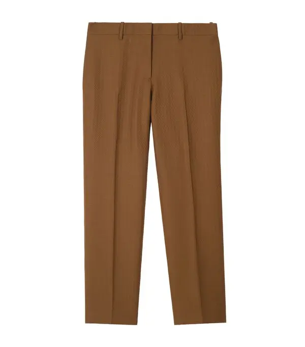 Burberry Wool-mohair Tailored Trousers - Brown