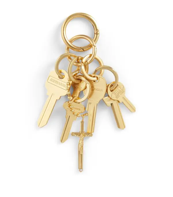 WILLY CHAVARRIA Staff Key Fob Keyring - Gold