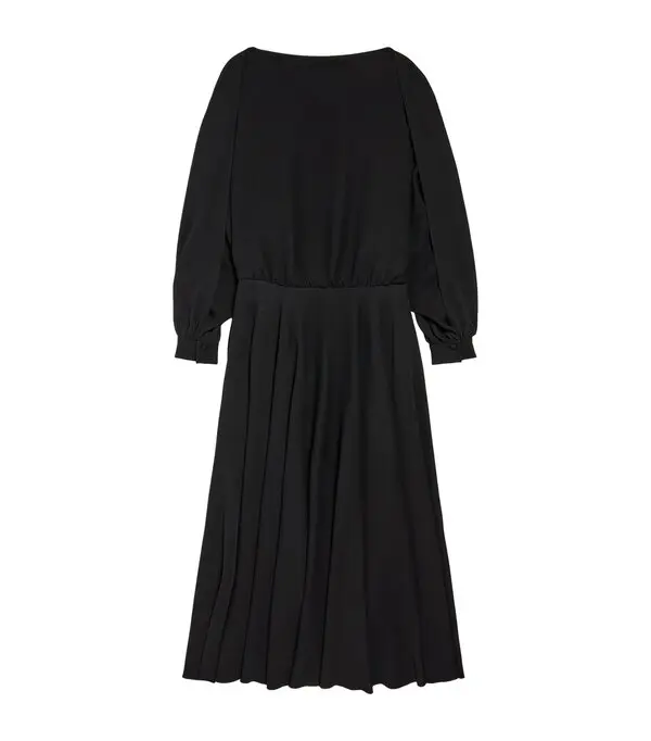 Balenciaga Silk-wool Balloon Maxi Dress - Black