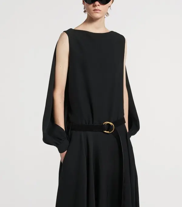 Balenciaga Silk-wool Balloon Maxi Dress