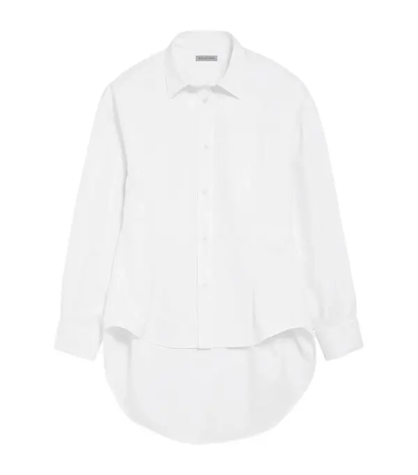 Balenciaga Cotton-silk Oversized Shirt - White