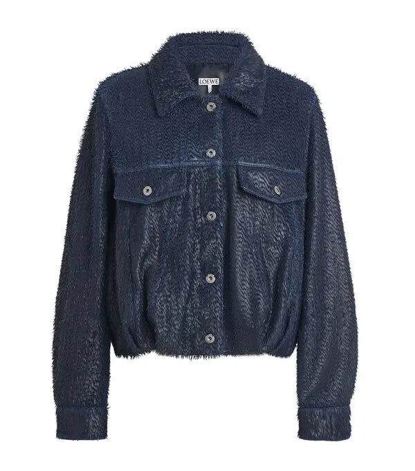 Loewe Lamb Leather Jacket - Blue
