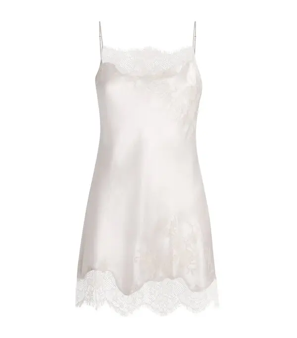 Carine Gilson Silk-lace Louise Slip Dress - White