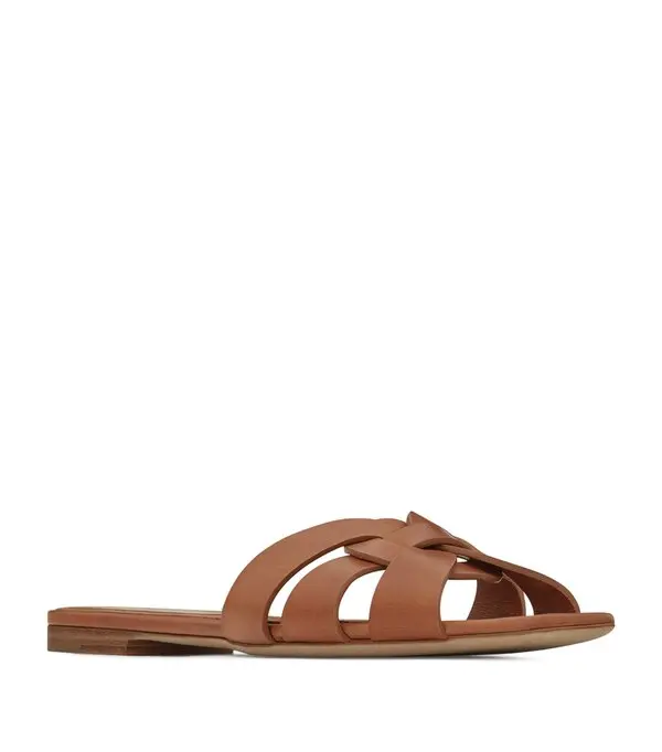 Saint Laurent Leather Tribute Sandals