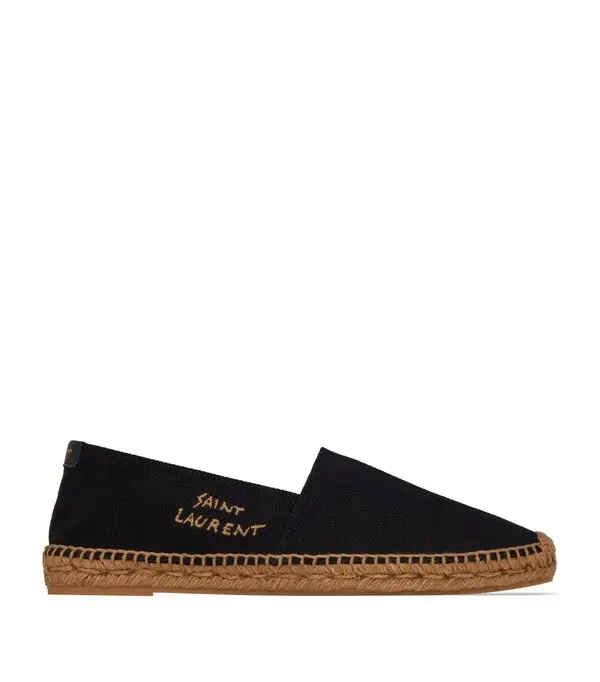 Saint Laurent Monogram Espadrilles - Black
