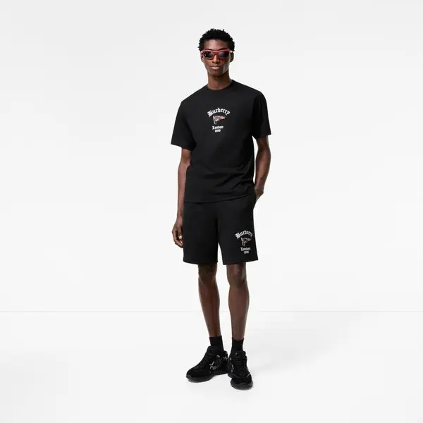 Burberry Check Flag Cotton Shorts