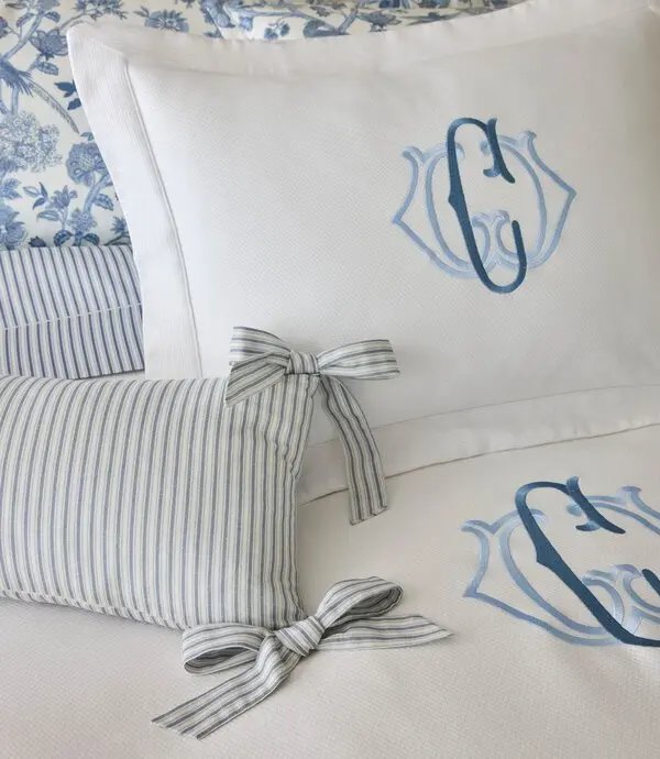 PEACOCK ALLEY Caitlin Bow Pillow