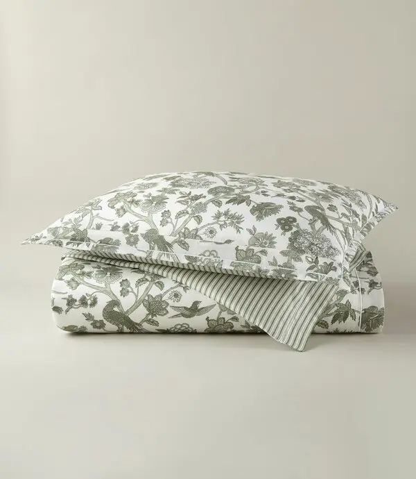 PEACOCK ALLEY Highgrove Classic Printed Duvet Set - Highgrove Moss