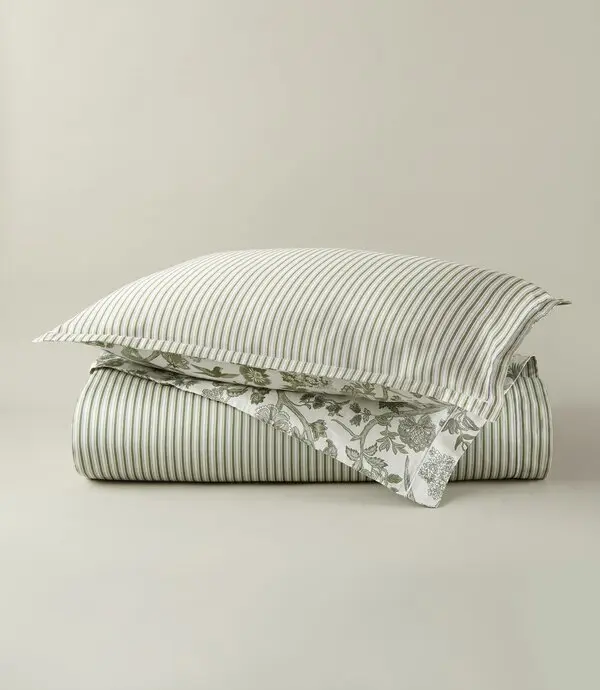 PEACOCK ALLEY Highgrove Toile Reversible Duvet Set - Highgrove Moss