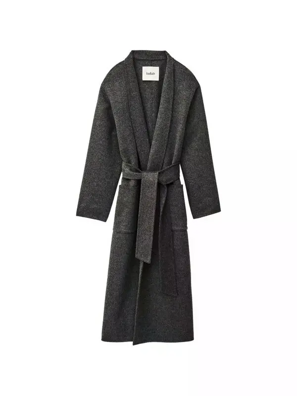 Ba&sh Kay Long Wool Coat - Grey