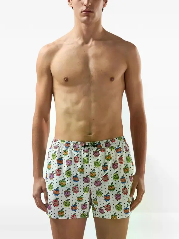 Gcds Apple-print Swim Shorts