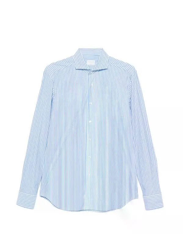 XACUS Striped Long-sleeve Shirt - Blue