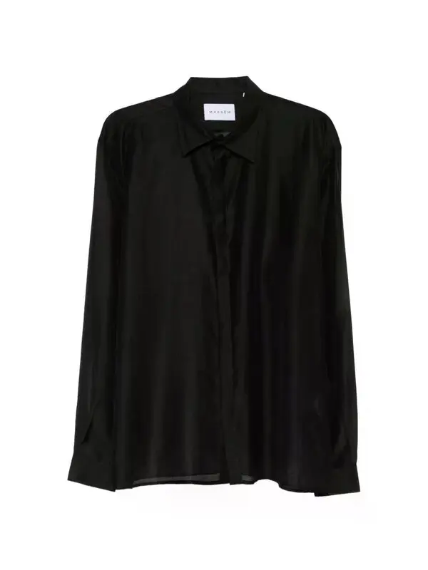 MARSEM Contrast-stitch Long-sleeve Shirt