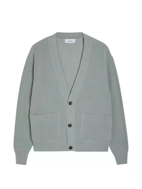 LARDINI Button Pockets Cardigan - Grey