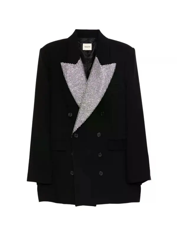 Khaite Balton Crystal-embellished Blazer - Black