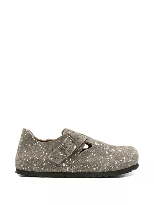 BIRKENSTOCK London The Artist Splash-print Leather Ballet Flats - Grey