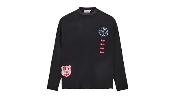 FOUND Embroidered Patches Long Sleeve Tee Shirt