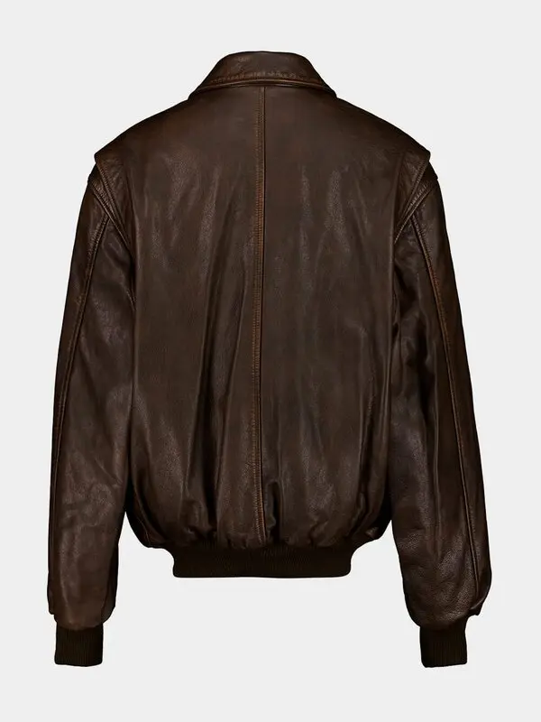 Rabanne Leather Zip-front Jacket