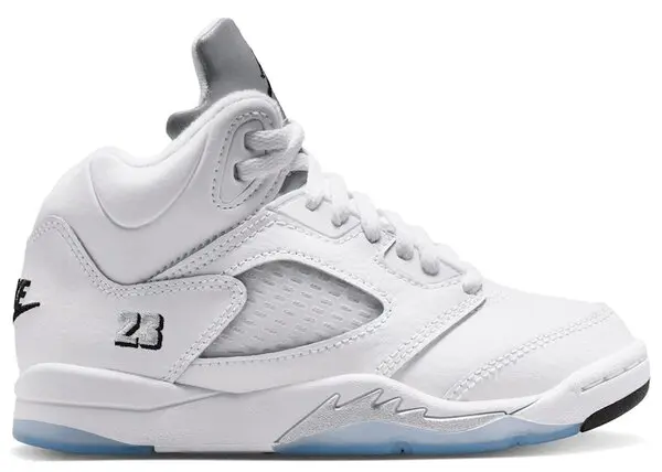 JORDAN 5 Retro Metallic - White/metallic Silver/black
