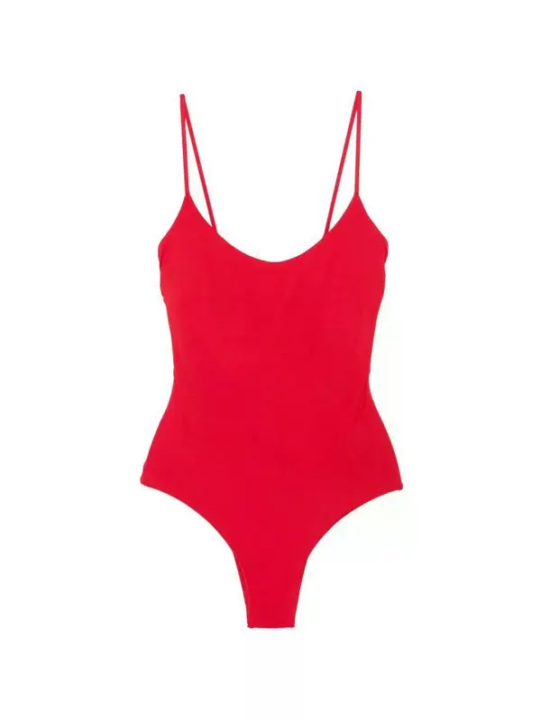 FISICO Scoop-neck Spaghetti-strap Swimsuit - Red