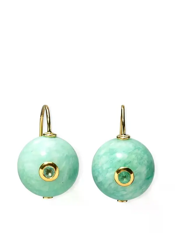 LIZZIE FORTUNATO Comet Amazonite Earrings - Gold
