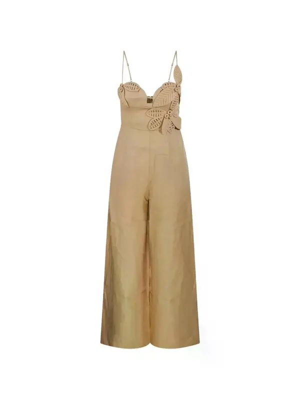 Farm Rio Wide-leg Jumpsuit - Neutrals