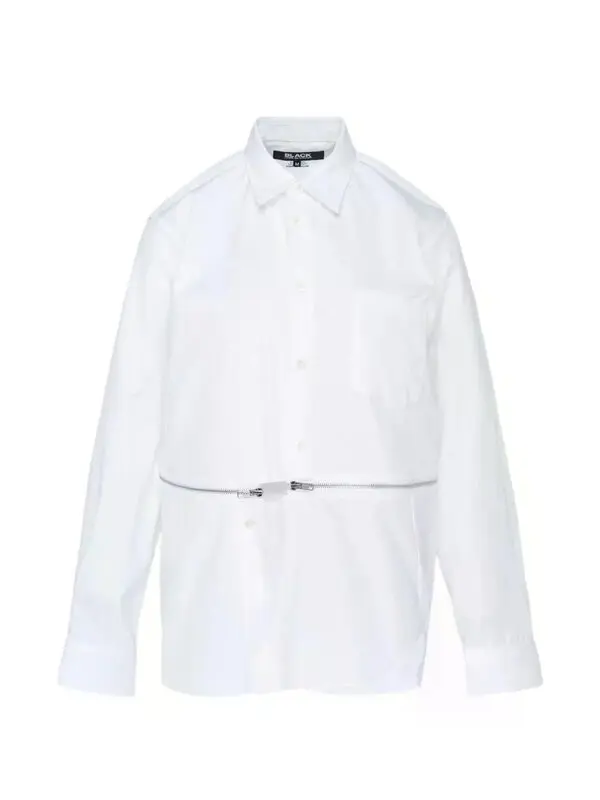 Comme Des Garçons Zip-embellished Shirt - White